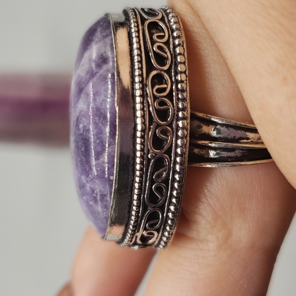 Jewelry | Big Beautiful Lepidolite Ring | Poshmark